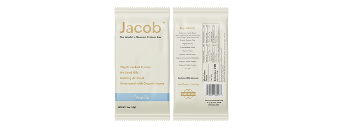 Jacob Bar – Real Ingredients and 20g of Protein – No Additives