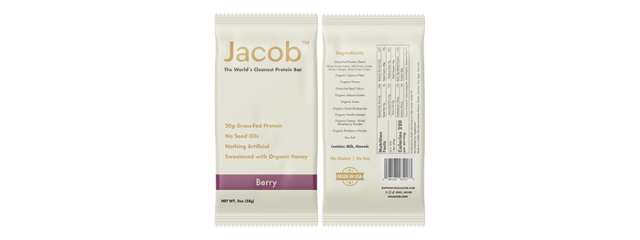 Jacob Bar – Real Ingredients and 20g of Protein – No Additives