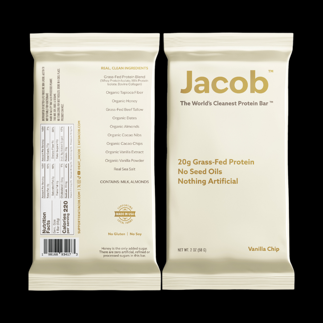 Jacob Bar – Real Ingredients and 20g of Protein – No Additives