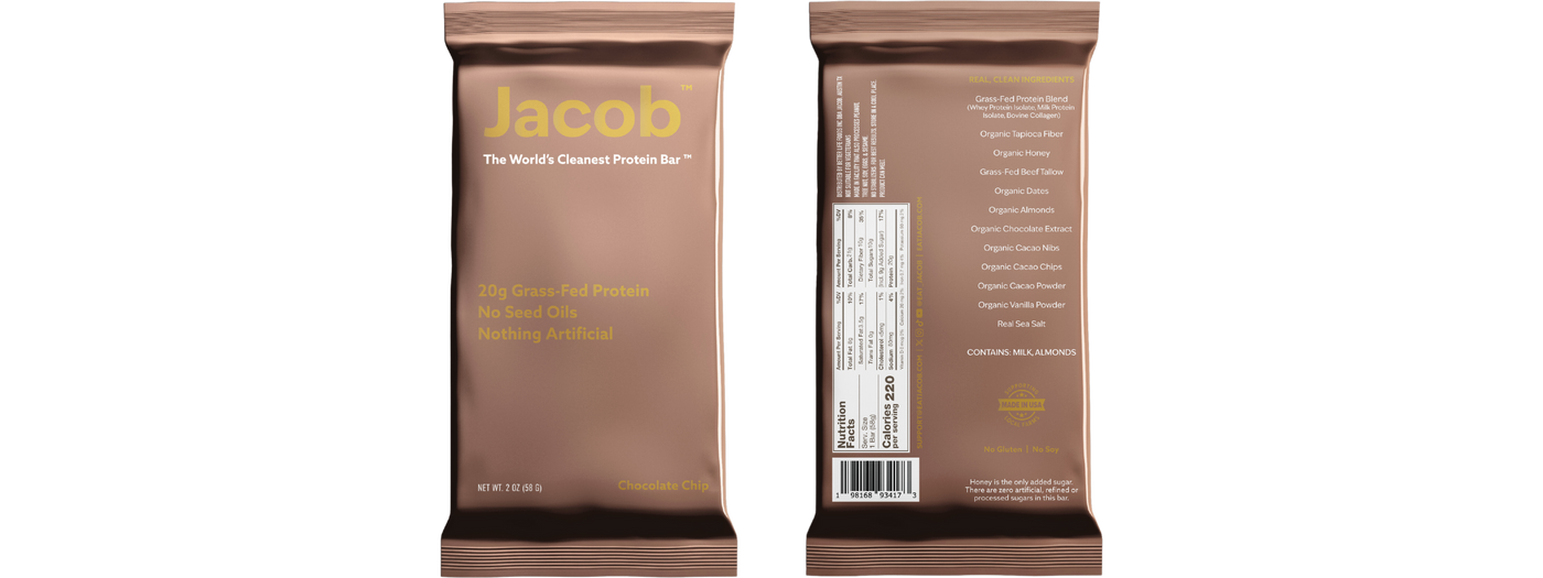 Jacob Bar – Real Ingredients and 20g of Protein – No Additives